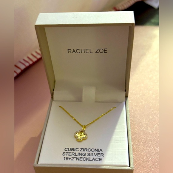 Rachel Zoe | Jewelry | Rachel Zoe Sterling Silver Cz 62 Cloverleaf ...